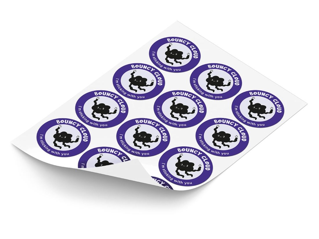 Designa & Köp Runda Klistermärken på ark med eget tryck | Fri frakt ...